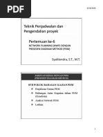Penjadwalan Proyek-Metode Precedence Diagram Method (PDM) | PDF