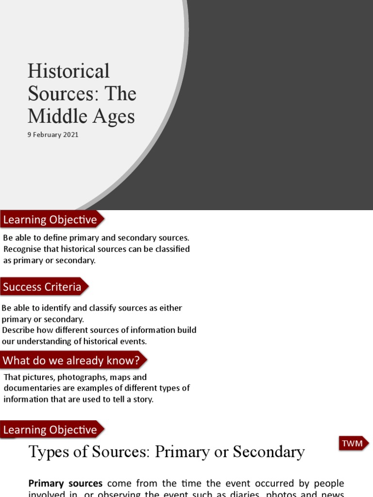 Classifying Primary and Secondary Sources | PDF | Primary Sources ...