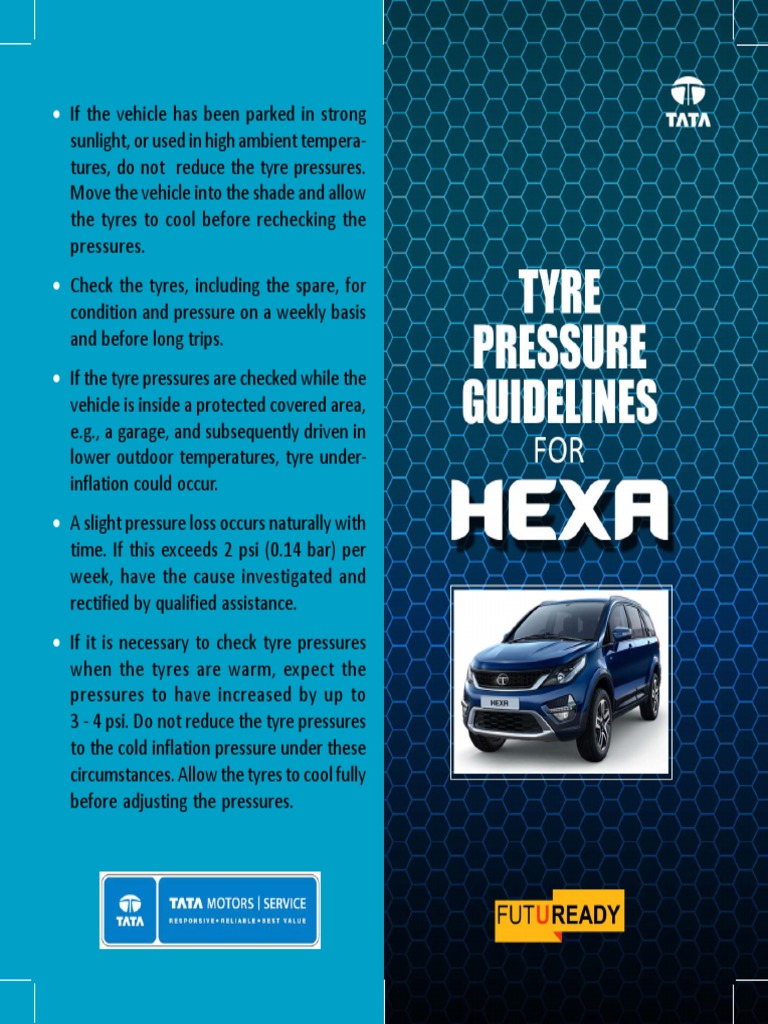 Hexa Tyre Pressure Leaflet | PDF | Tire | Vehicles
