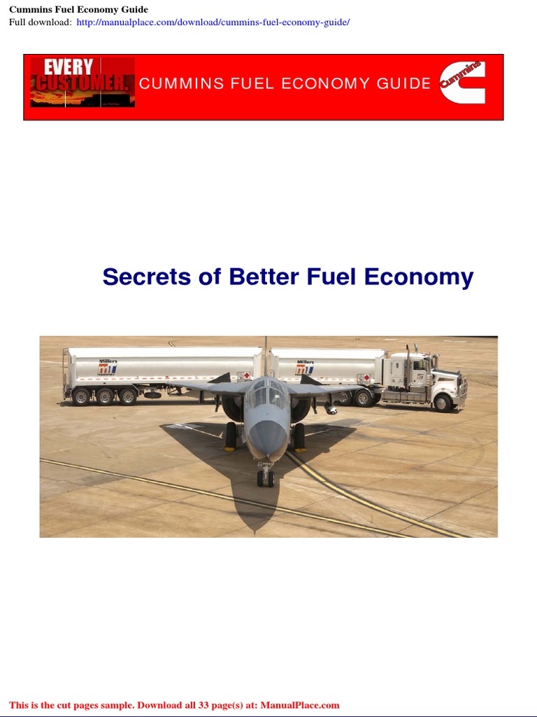 Cummins Fuel Economy Guide | PDF | Fuel Economy In Automobiles | Fuel ... Cummins Fuel Economy Guide | PDF | Fuel Economy In Automobiles | Fuel ...