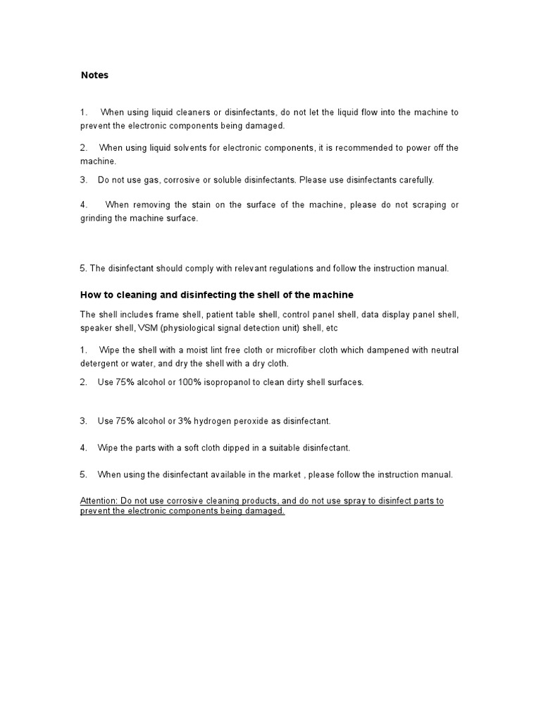 CT Maintenance During Coronavirus Period | PDF | Disinfectant ...