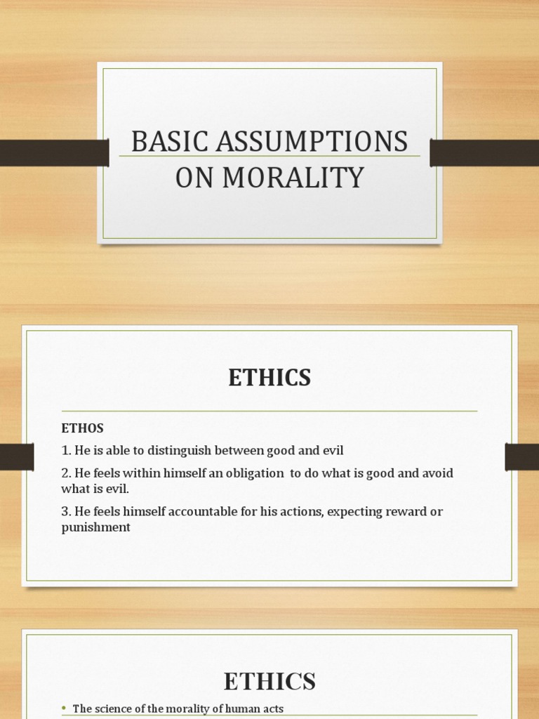 Basic Assumptions On Morality | PDF | Conscience | Morality