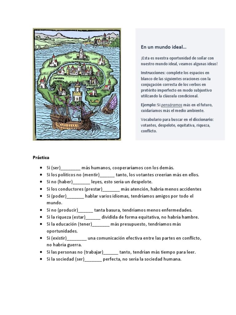 Prácticas imperfecto subjuntivo con cláusula cond y emociones y ...