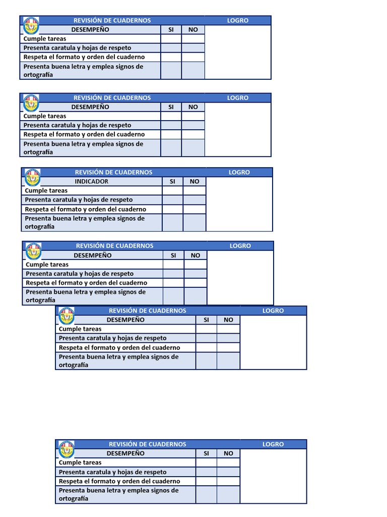 Revisión de Cuadernos | PDF