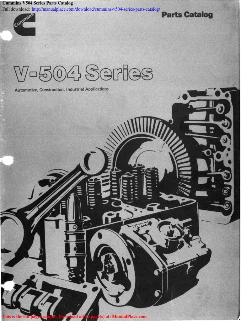 Cummins v504 Series Parts Catalog | PDF | Cummins | Computing