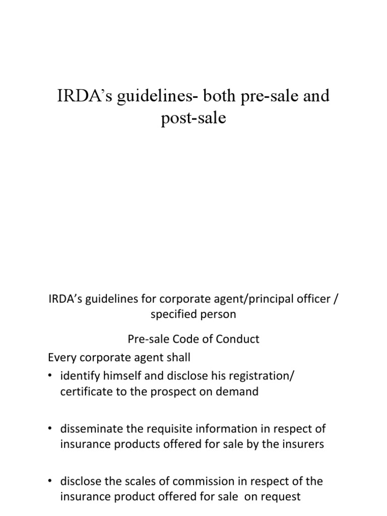 IRDA Guidelines for Insurance Agents | PDF | Insurance | Life Insurance