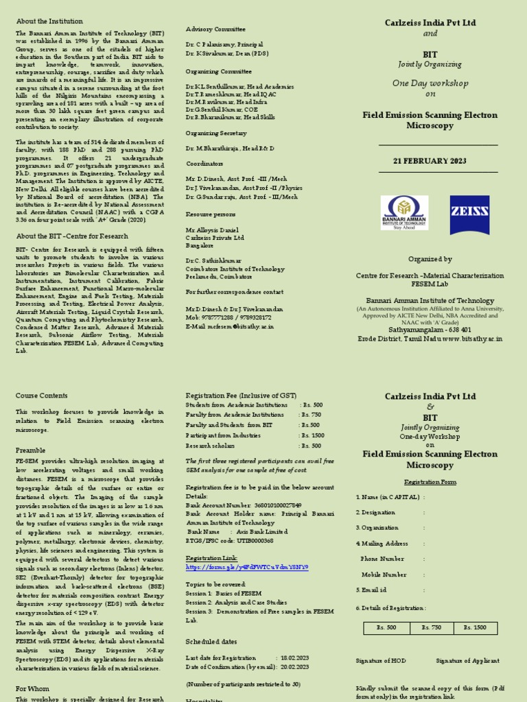 Brochure Final - FESEM - 14.02.2023 | Download Free PDF | Scanning Electron Microscope ...