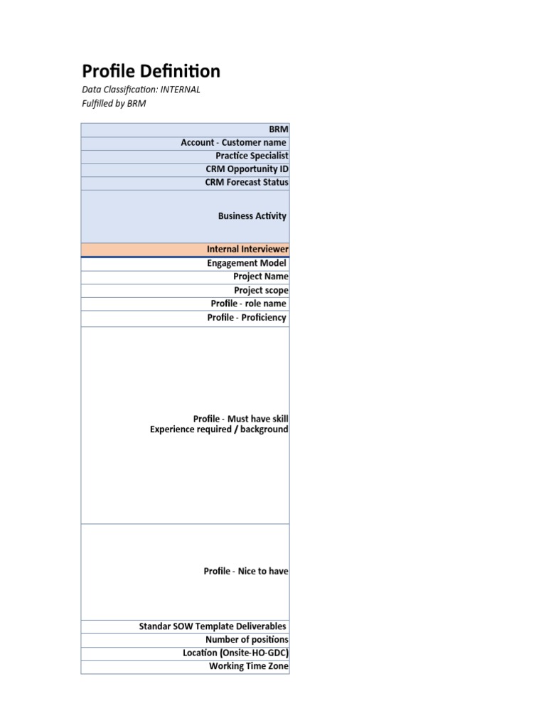 Hypercare Triage TM JR - Rodrigo Lara Profile Definition Template | PDF ...