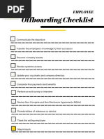 Employee Exit Checklist | PDF