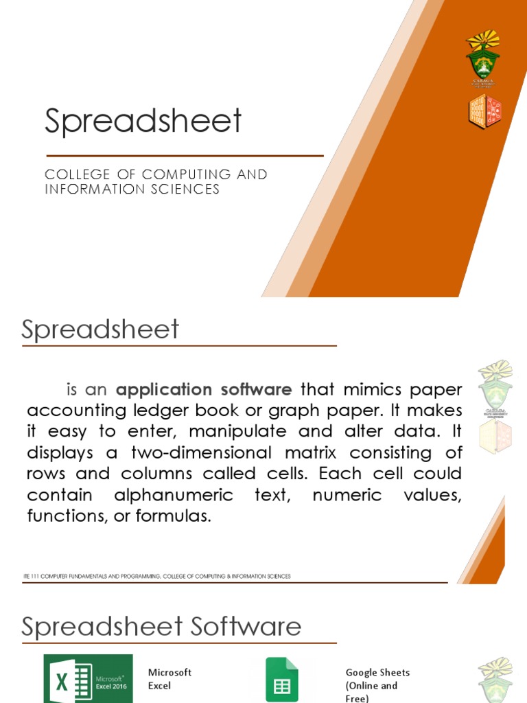 Spreadsheet Application | PDF | Spreadsheet | Microsoft Excel