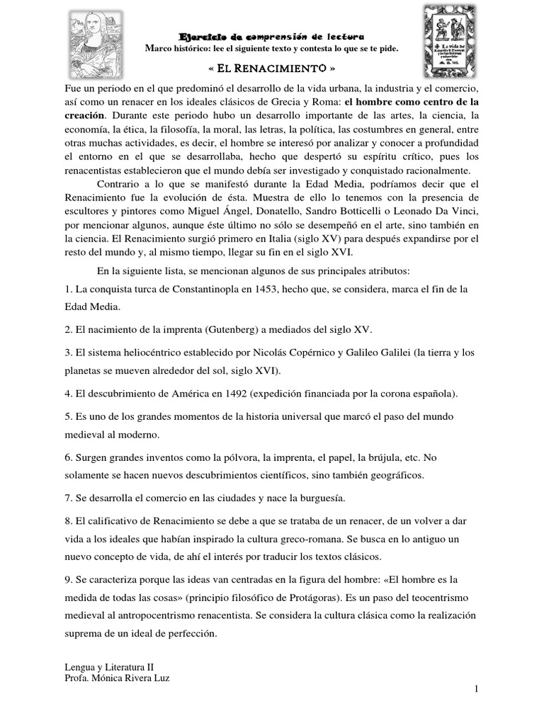 El Renacimiento | PDF | Renacimiento