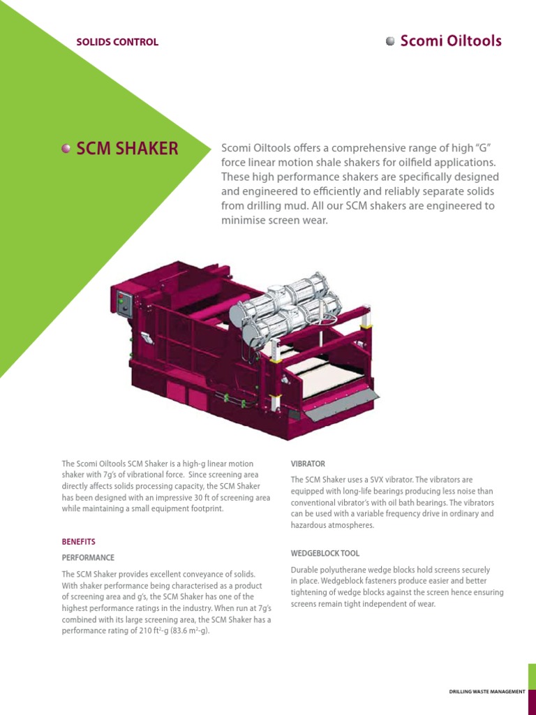 SCM Shaker - 2011 Scomi | PDF | Bearing (Mechanical) | Drilling
