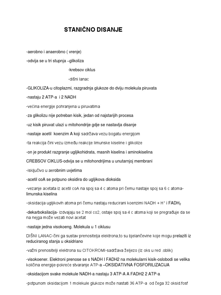 Stanično Disanje | PDF
