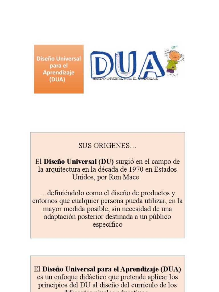 Diseño Universal para El Aprendizaje (DUA) | PDF | Aprendizaje | Plan ...