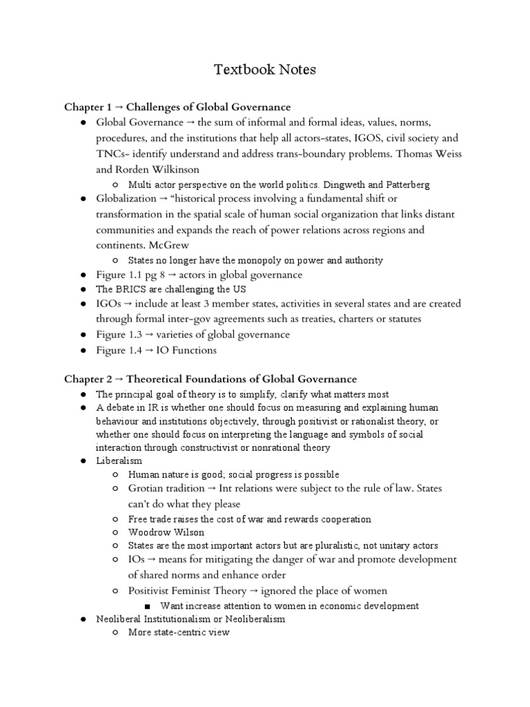 Before Midterm Textbook Notes | PDF | Global Governance | Political Science Before Midterm Textbook Notes | PDF | Global Governance | Political Science