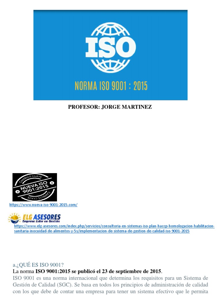 Normas Iso | PDF | Calidad (comercial) | Gestión de la calidad