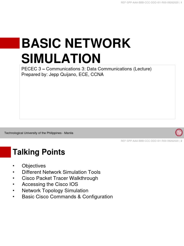 Lecture 3 Basic Network Simulation | PDF | Computer Network | Command Line Interface