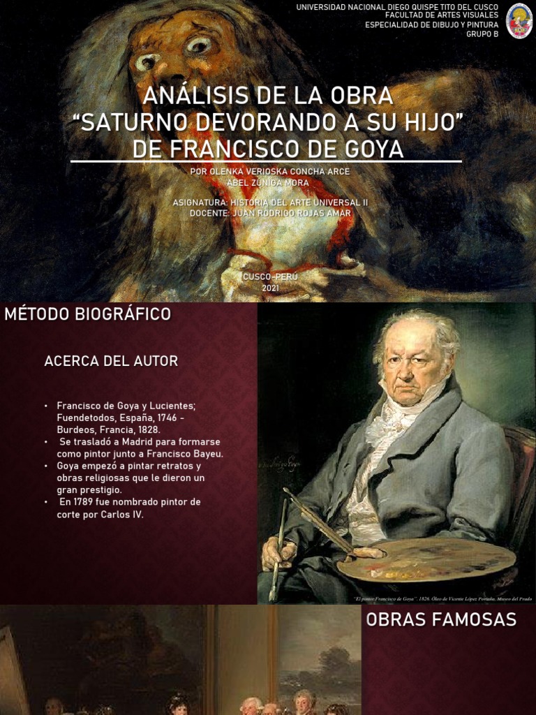 Análisis de "Saturno Devora a su Hijo" | PDF | Francisco Goya | Pinturas