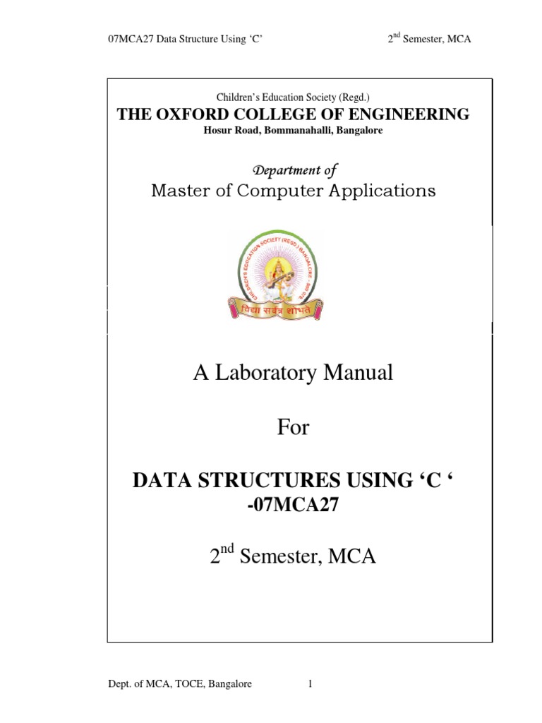 Lab Manual Data Structures Using C Final Pdf Queue Abstract Data Type Pointer