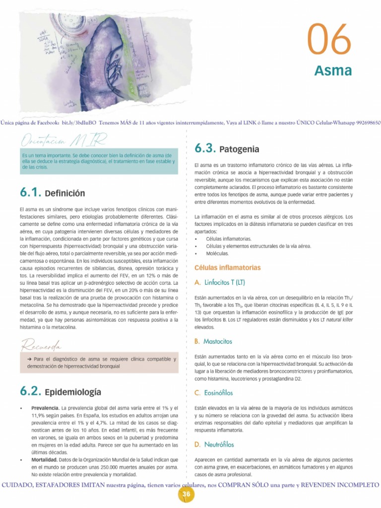 Asma: Definición, Epidemiología y Patogenia | PDF | Asma | Alergia