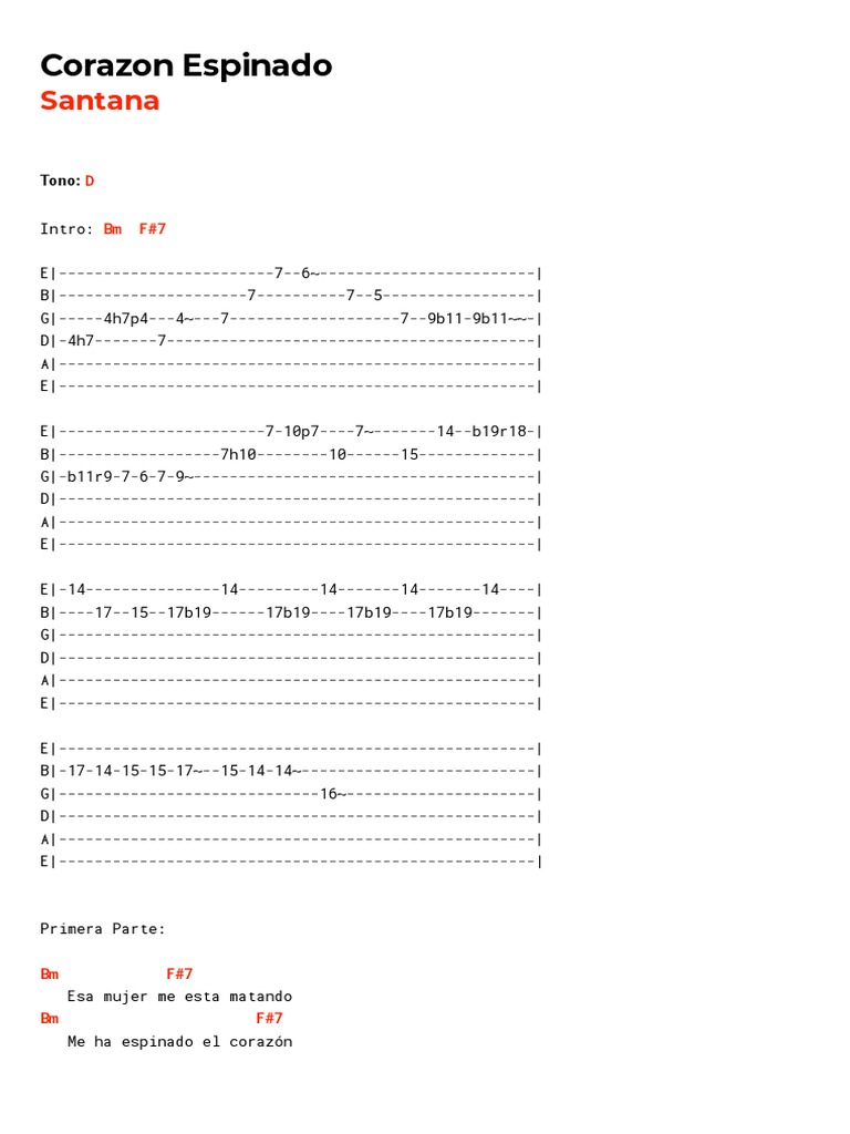 Santana - Corazon Espinado | PDF