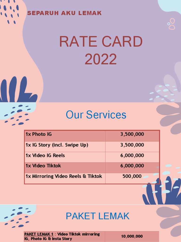 Rate Card | PDF