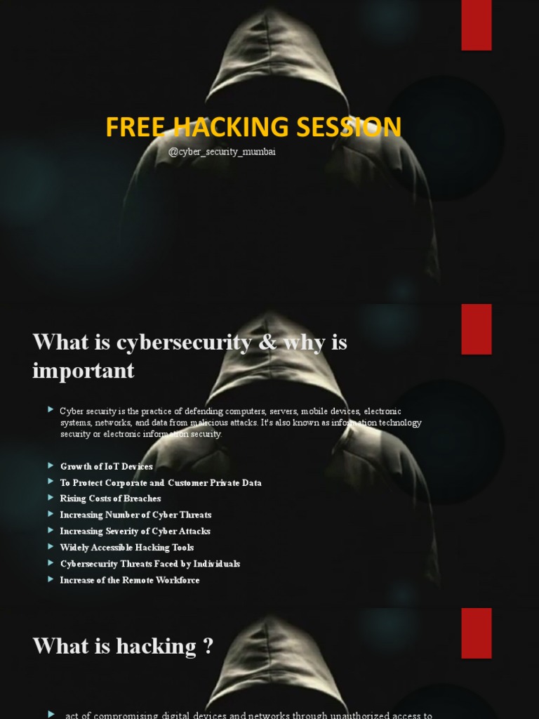 Free Cybersecurity Hacking Session | PDF | Security | Computer Security
