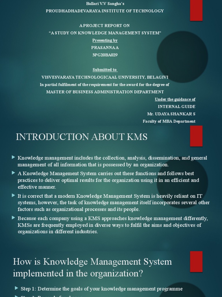 MBA Knowledge Management Study | PDF | Knowledge Management | Information