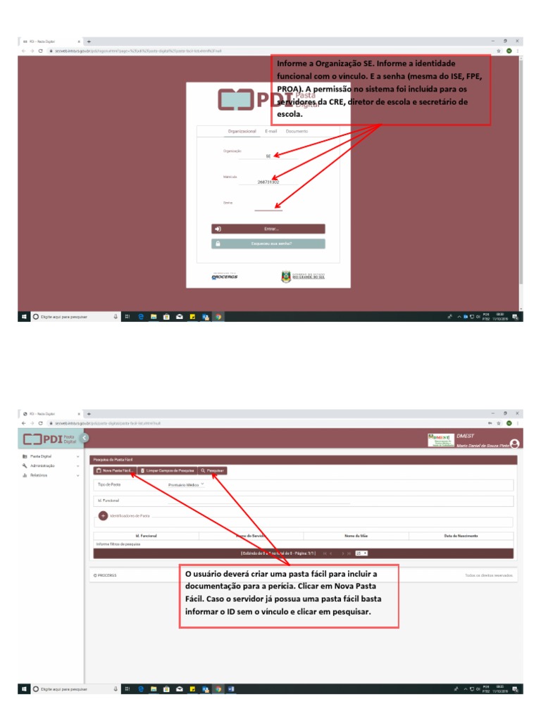 Tutorial Pdi - Pasta Digital - Dmest | PDF
