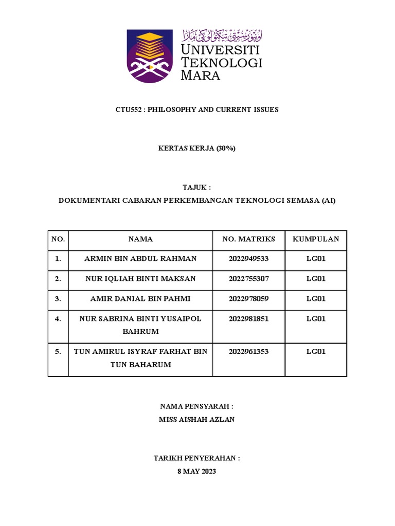 CTU552 Kertas Kerja | PDF