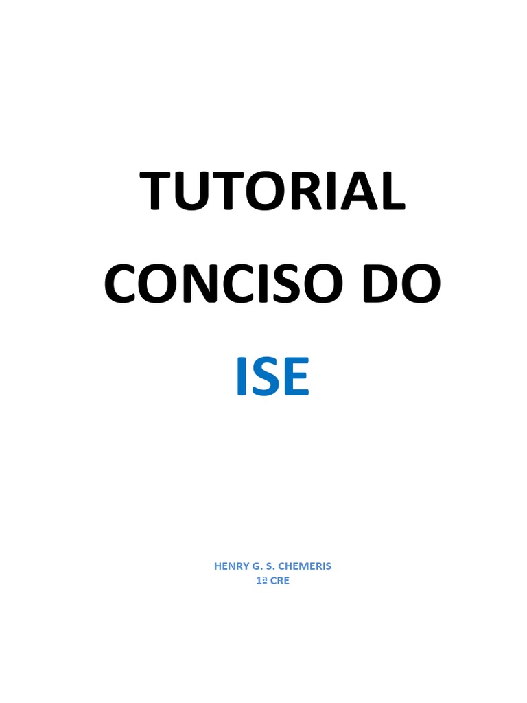 Tutorial Ise | PDF | Gestão de recursos humanos | Janela (informática)