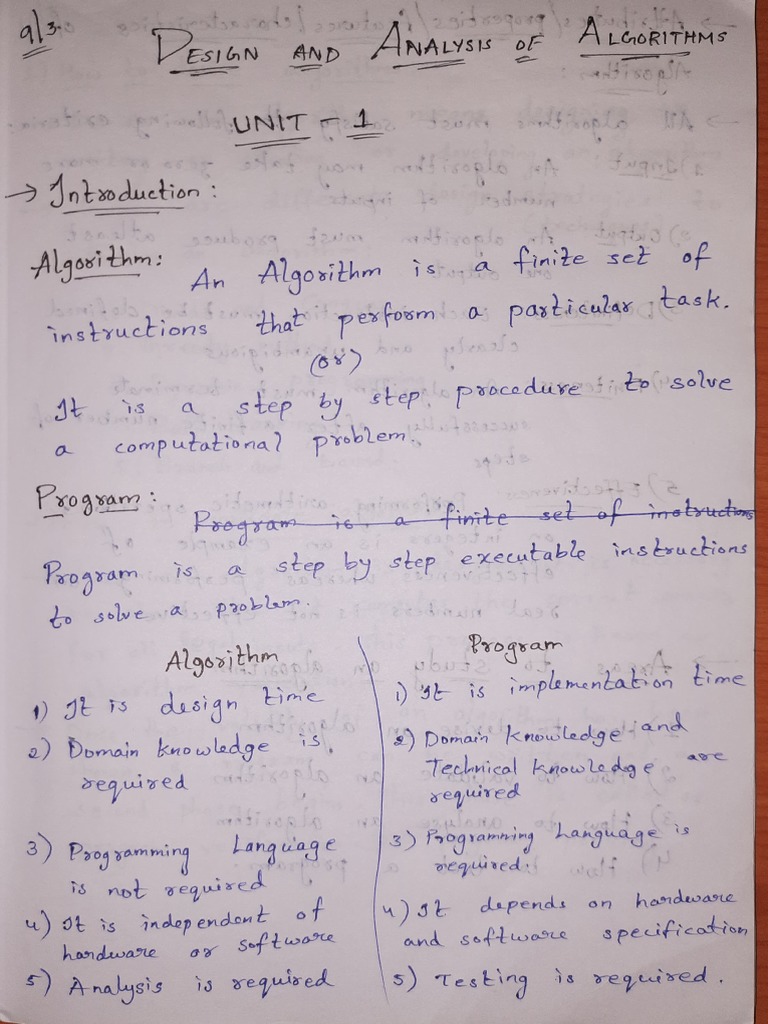 Daa Unit 1 | PDF Daa Unit 1 | PDF