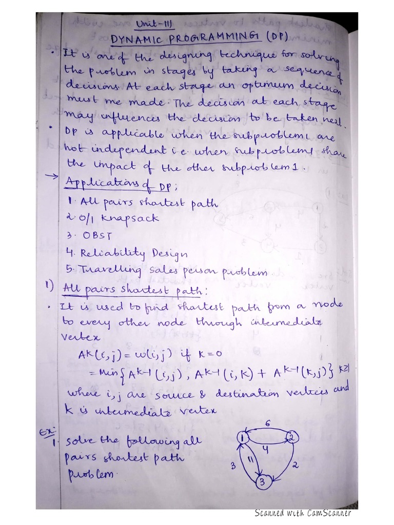 Unit 3 Dynamic Programming | PDF Unit 3 Dynamic Programming | PDF