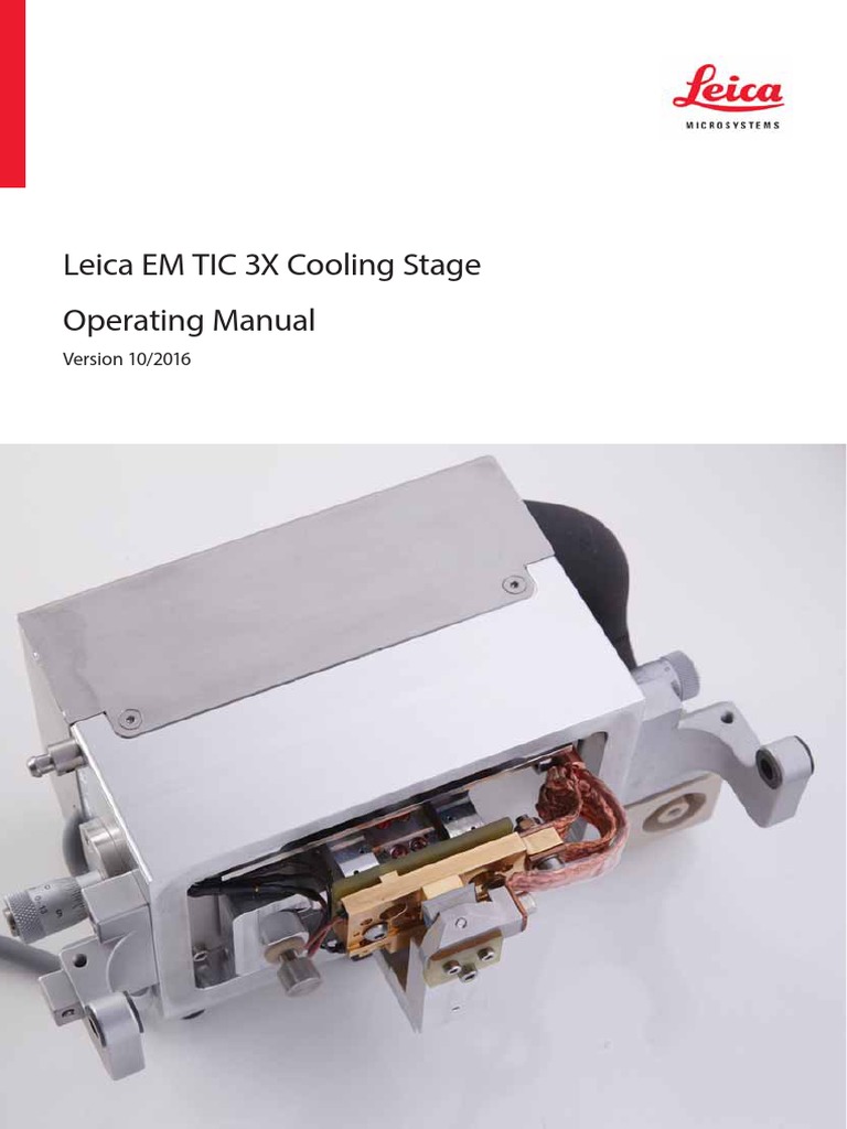 Leica EM TIC 3X Cooling Stage | PDF | Oxygen | Liquids