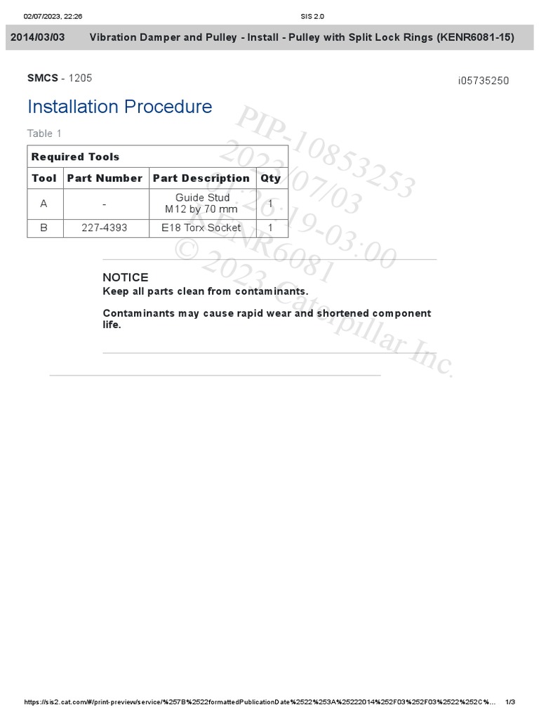 Vibration Damper and Pulley - Install - Pulley With Split Lock Rings ...