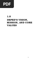 DEPED Mission Vision Core Values | PDF | Philippines | Learning
