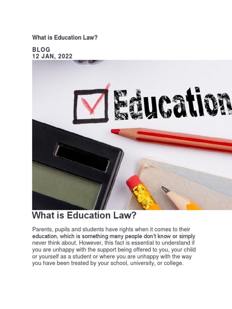 What Is Education Law | PDF
