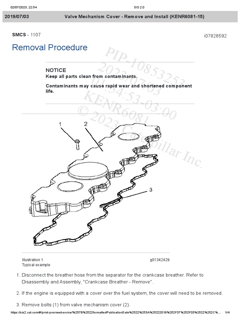 Valve Cover Removal & Installation Guide | PDF | Valve | Vehicle Technology