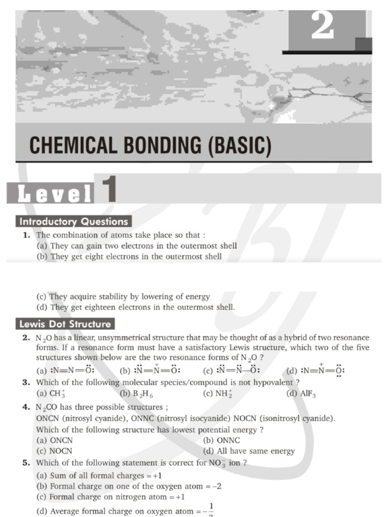 Chemical Bonding Basics Jee | PDF