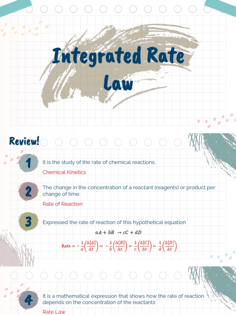 Integrated Rate Law | PDF | Reaction Rate | Reaction Rate Constant