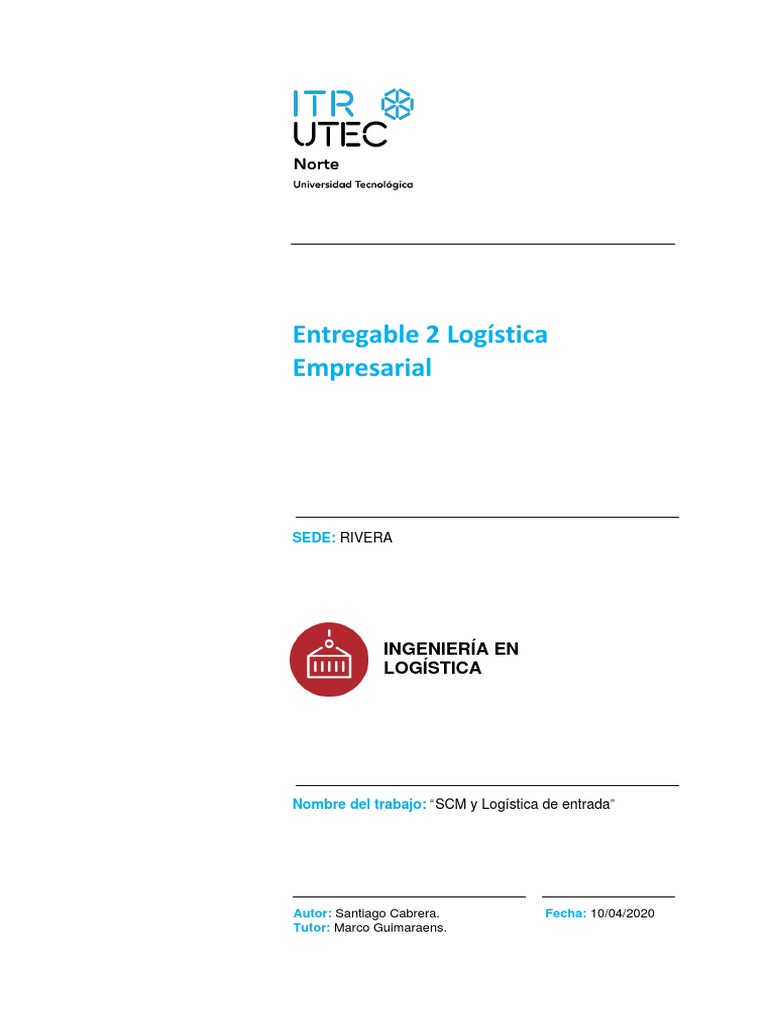 LOGEM SCM LOG CabreraS | PDF | Logística | Gestión de la cadena de suministro