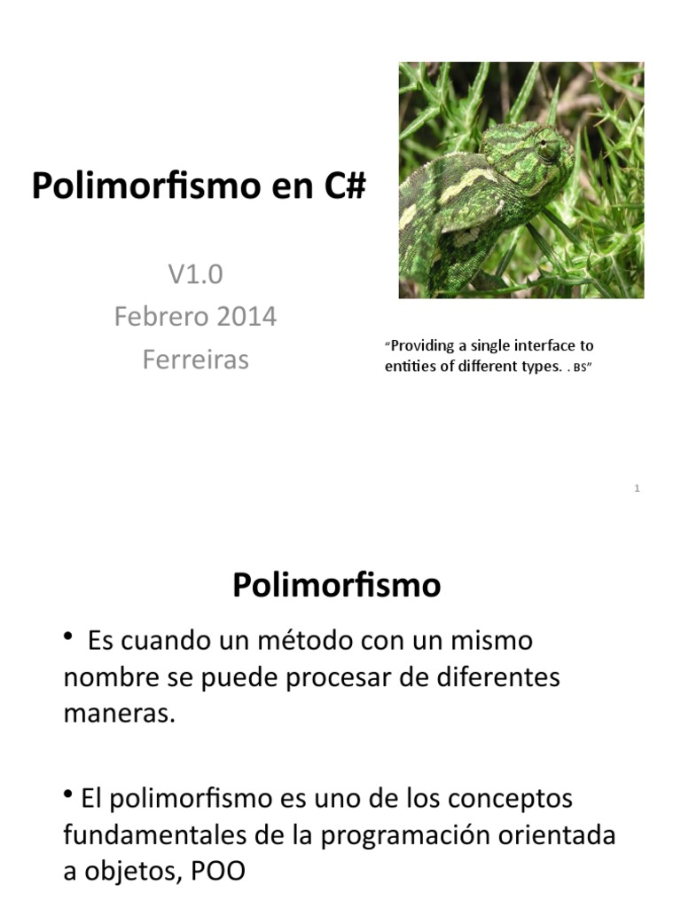 12-Polimorfismo en C Sharp | PDF | C Sharp (lenguaje de programación ...