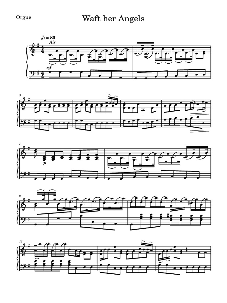Whaft Her Angels - Organ Accompaniment | PDF