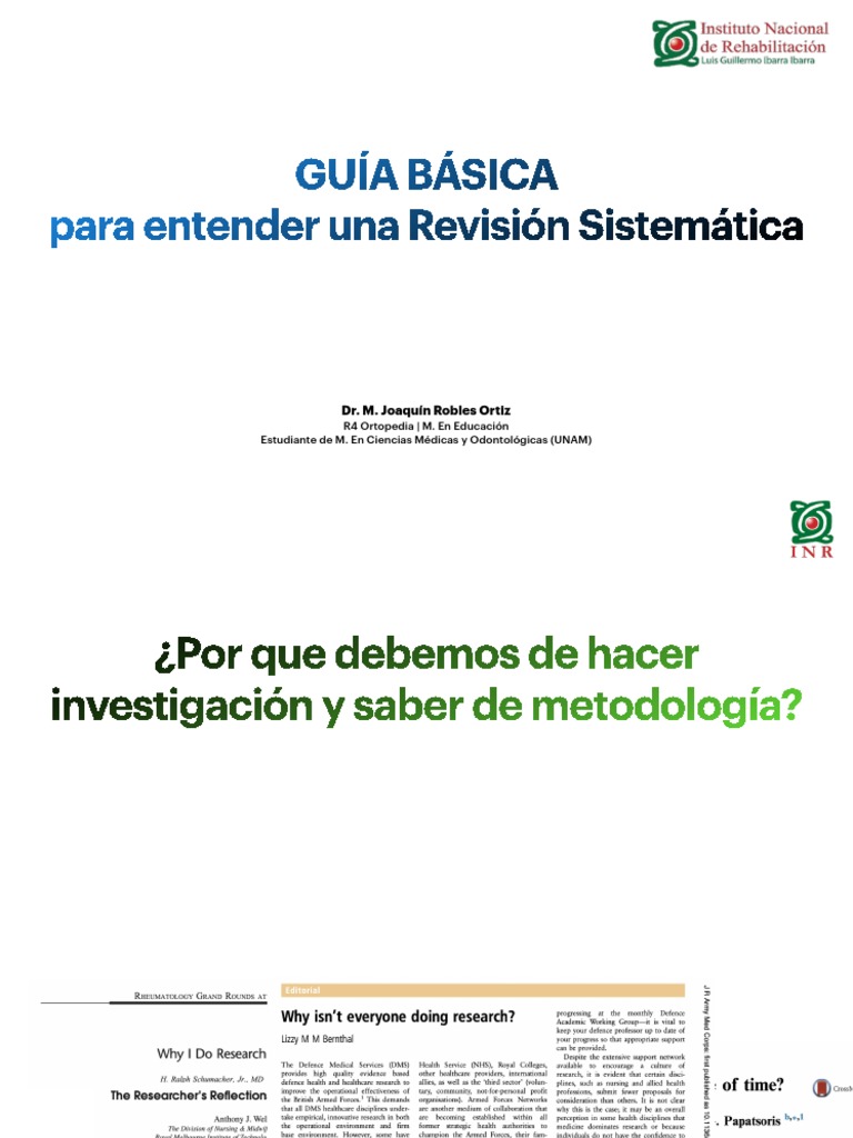 GUÍA BÁSICA para Entender Una Revisión Sistemática | PDF | Revisión ...