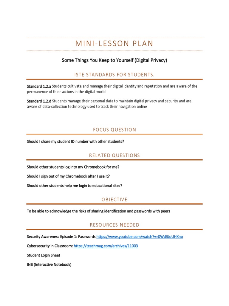 Digital Privacy for Students | PDF | Password | Privacy