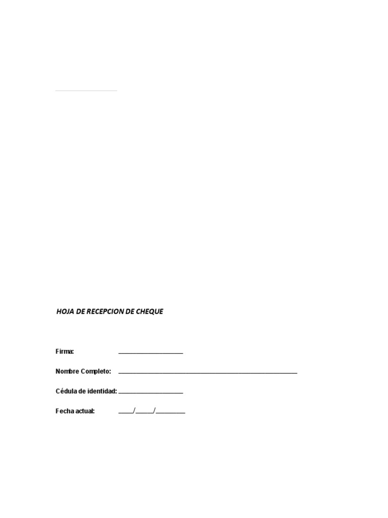 Recepción de Cheque Banreservas 2024 | PDF