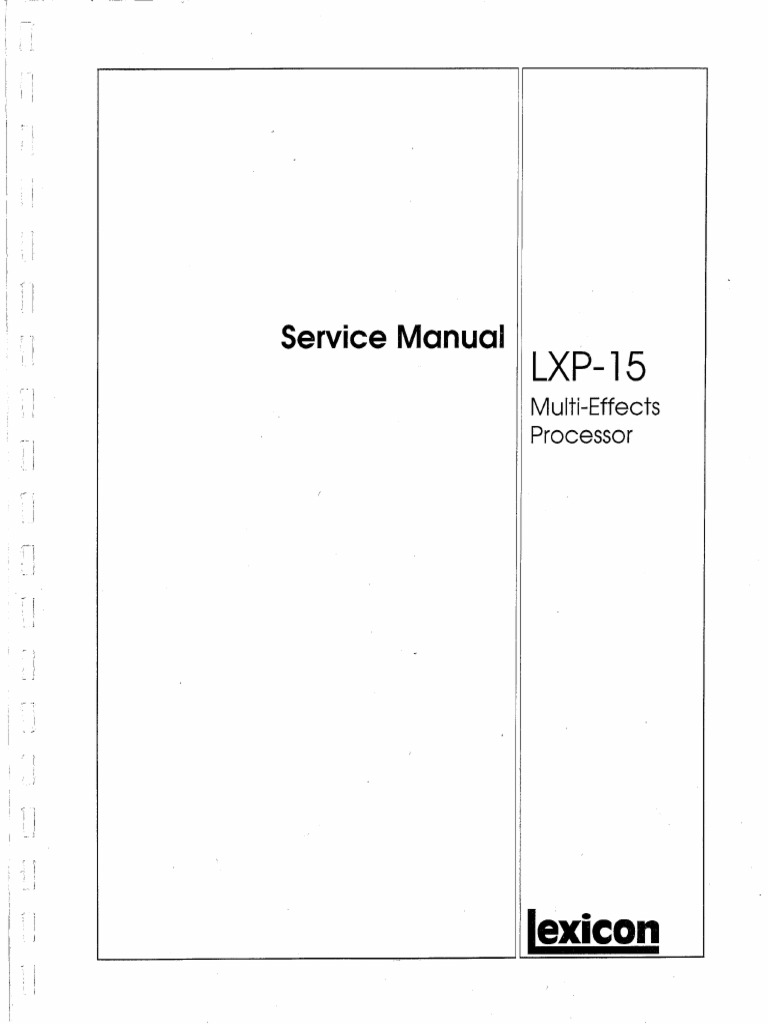 Lexicon lxp-15 SM | PDF