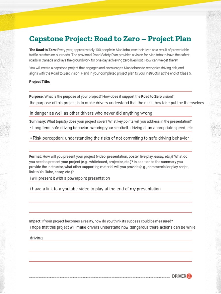 Lesson 02 - Handout - Capstone Project Plan | PDF