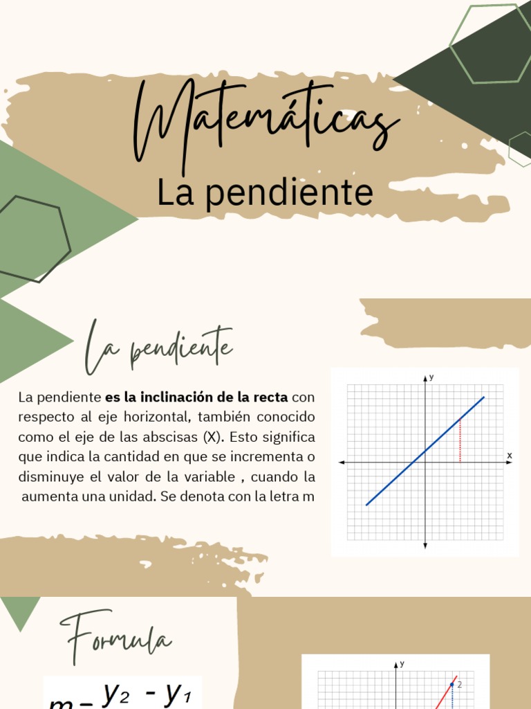 Conceptos Básicos de Pendiente | PDF | Pendiente | Línea (geometría)
