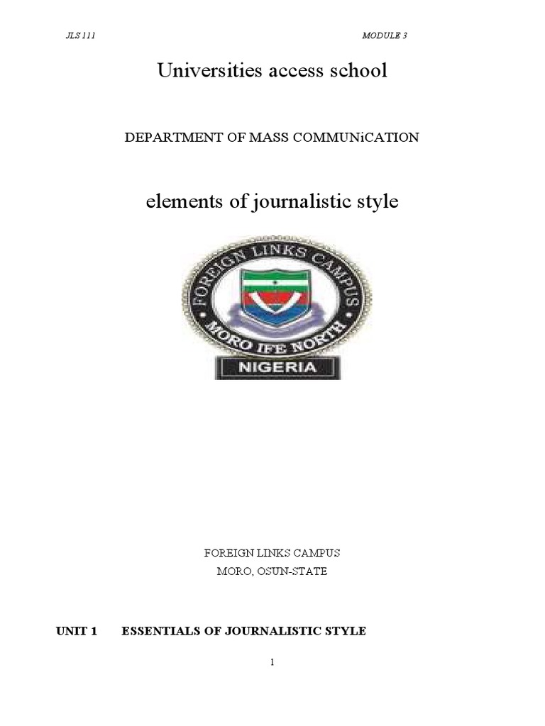 Journalistic Style | PDF | Interview | News